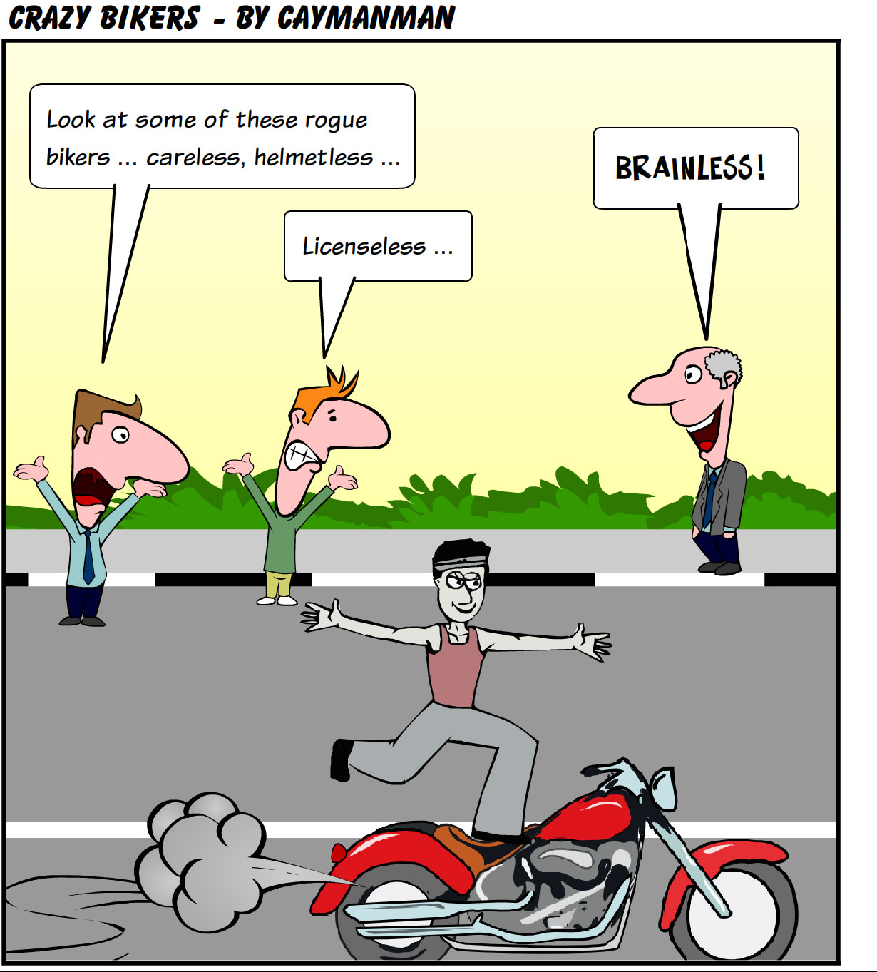 Crazy bikers - Cayman Compass