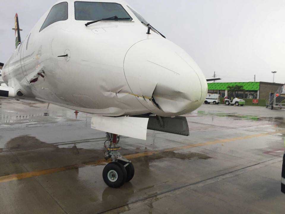 Saab plane damaged for second time at airport - Cayman Compass
