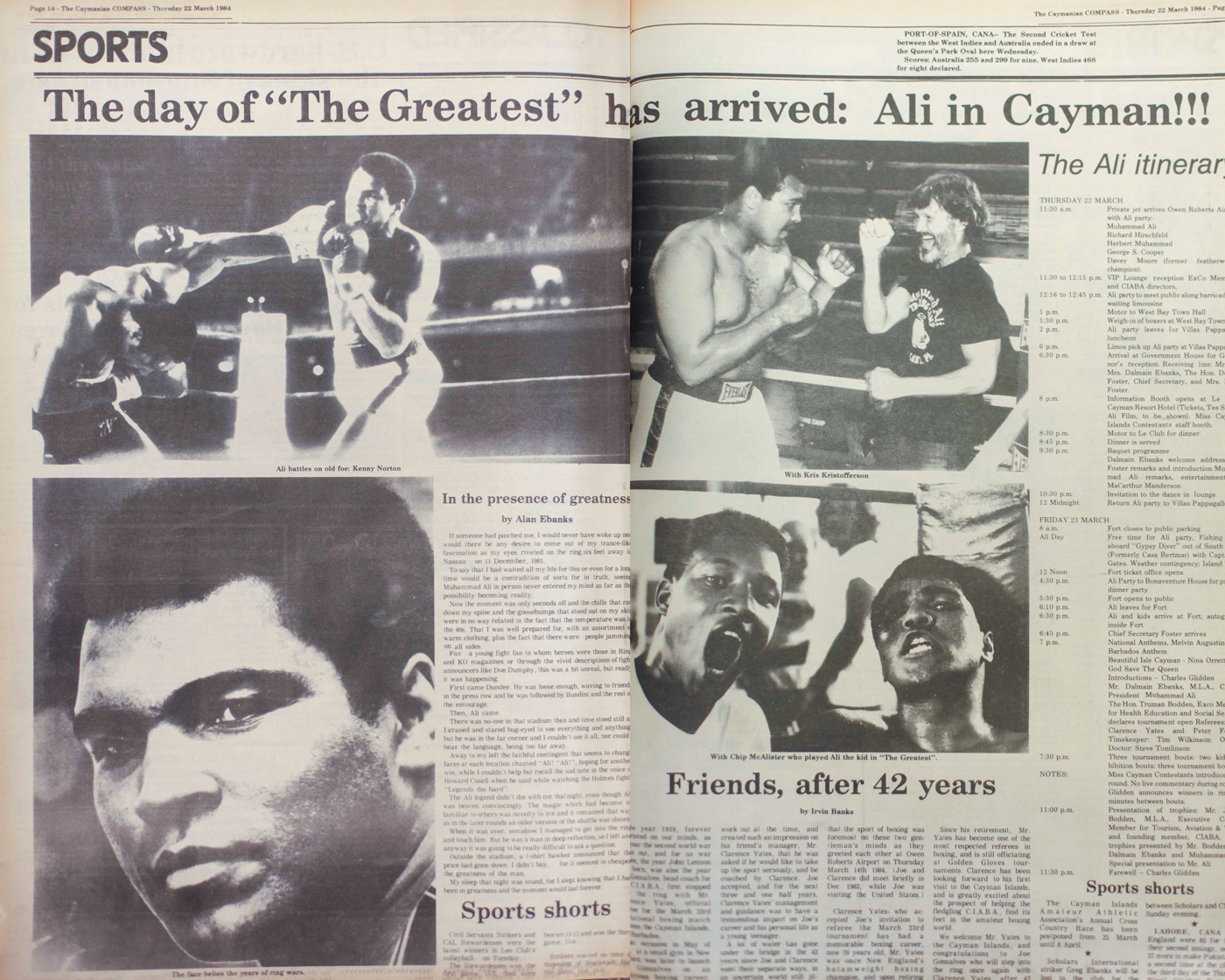 On visits to Cayman in 1984, Ali was a sensation - Cayman Compass