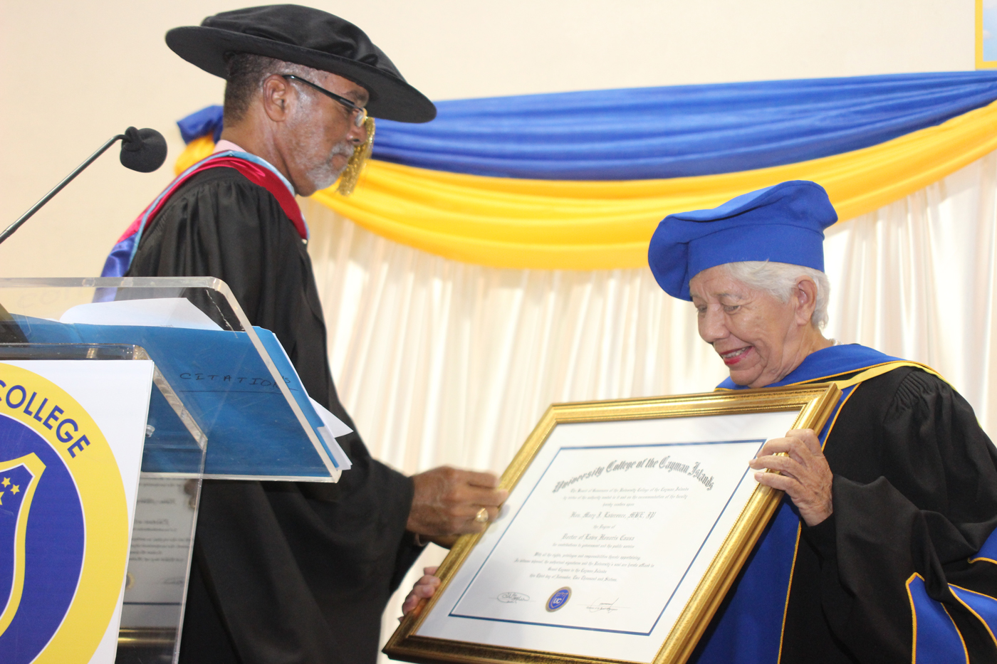 Former Speaker Mary Lawrence awarded honorary doctorate - Cayman Compass