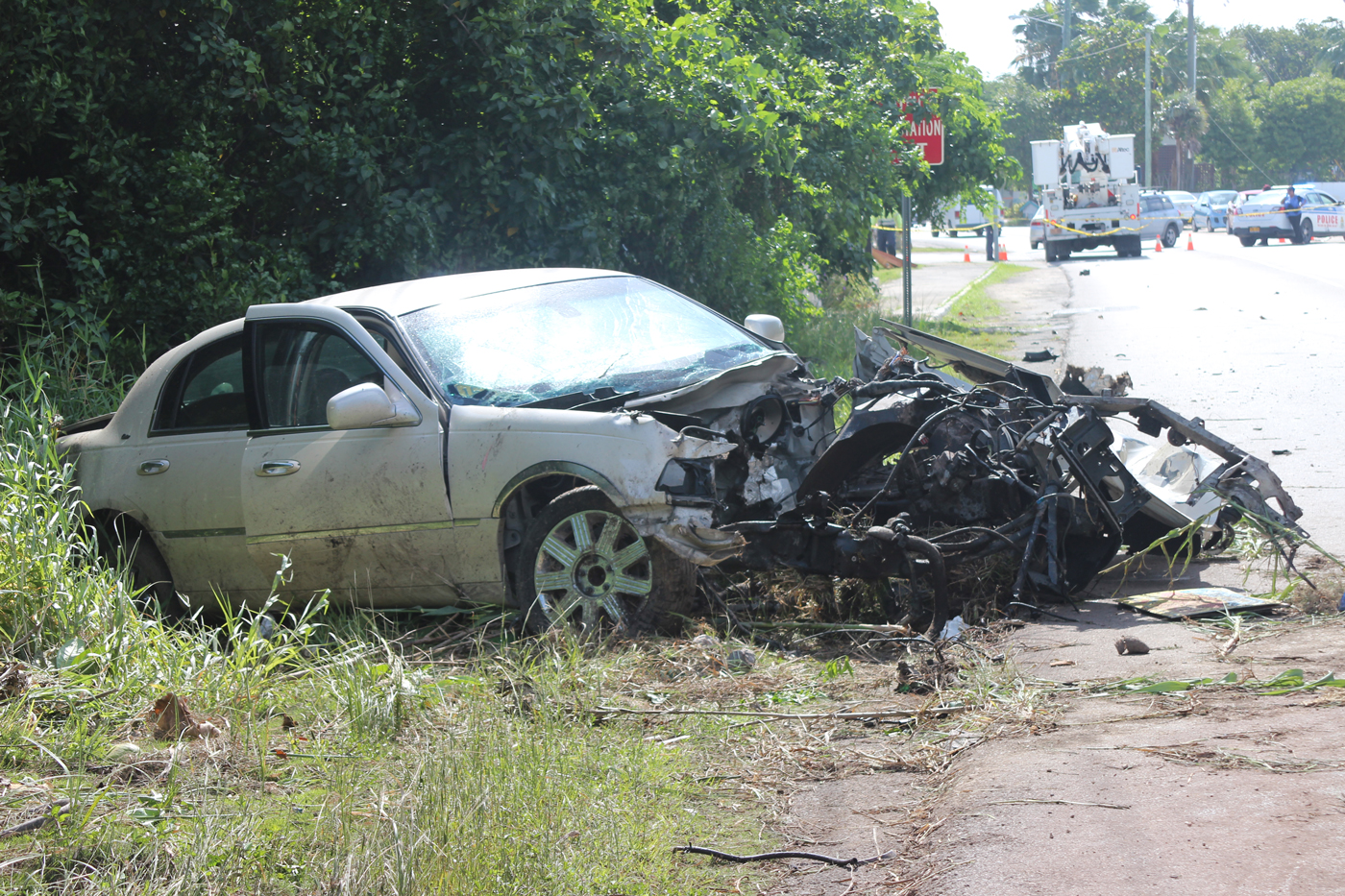 UPDATED: Power restored in most of West Bay after car knocked down pole ...