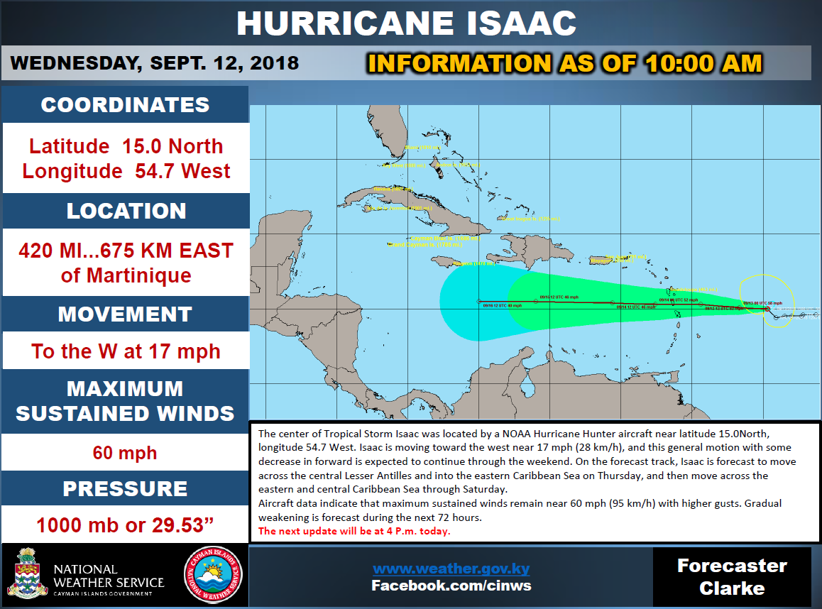 Update: Tropical storm warnings remain in effect for Isaac - Cayman Compass