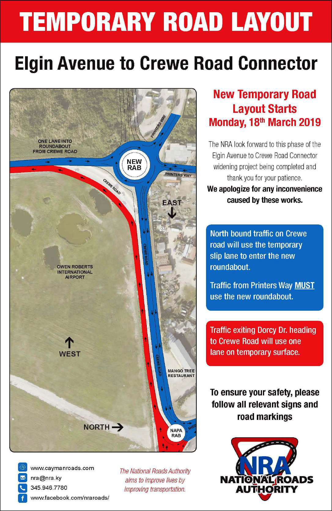 New roundabout on Crewe Road opens Monday - Cayman Compass