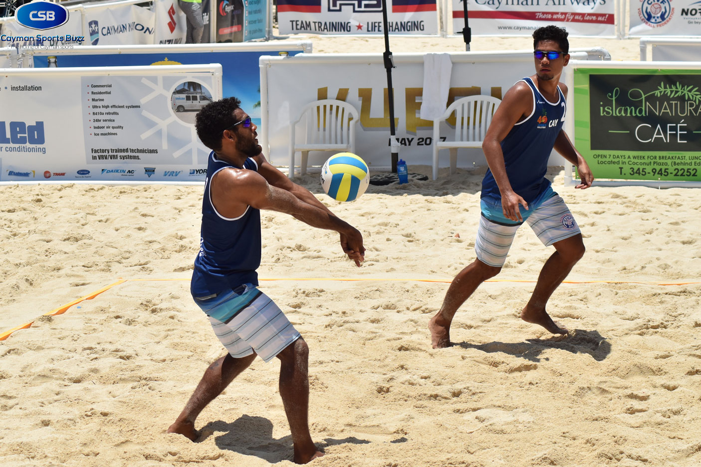Casey-Santamaria-(with-ball)-plays-in-his-first-NORCECA-Cayman ...