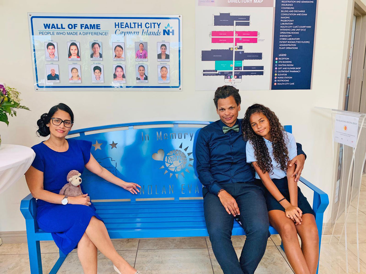 Evans family unveils bench in honour of baby Nolan - Cayman Compass