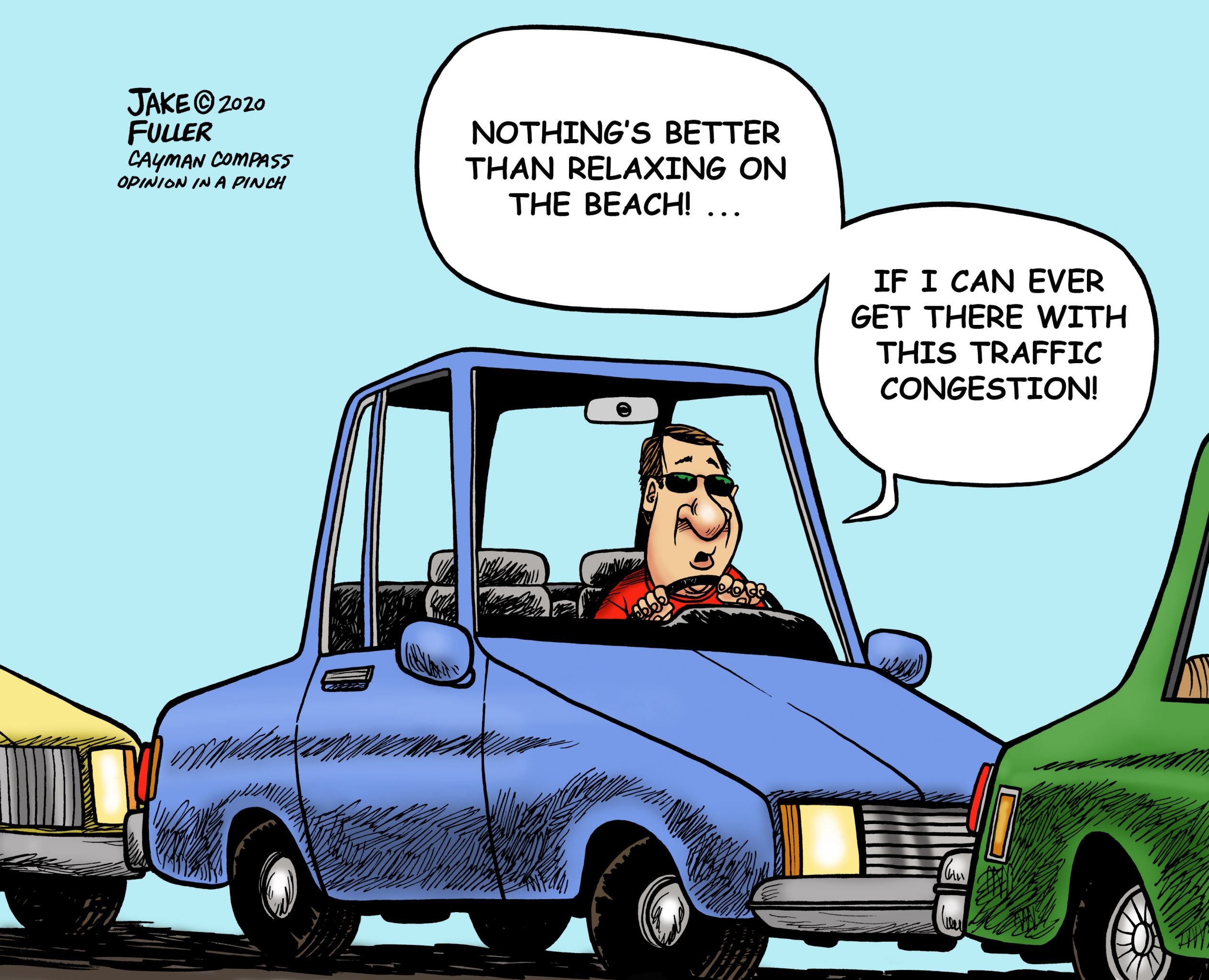 Cayman Traffic Congestion cartoon clr - Cayman Compass