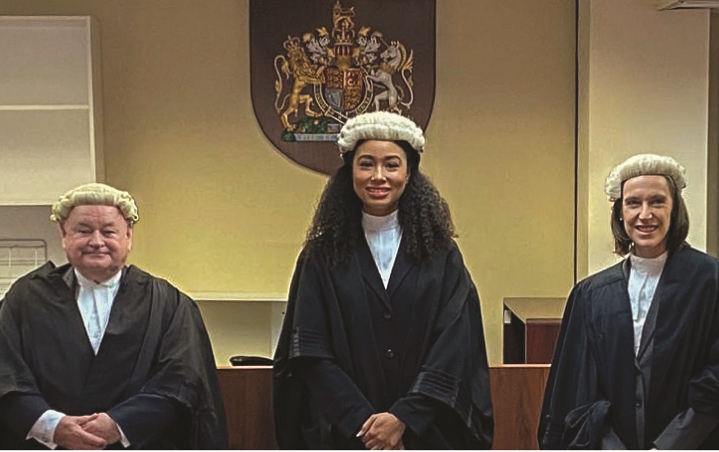 Justice Robin McMillan, Hailee Robinson and Partner Caroline Moran ...