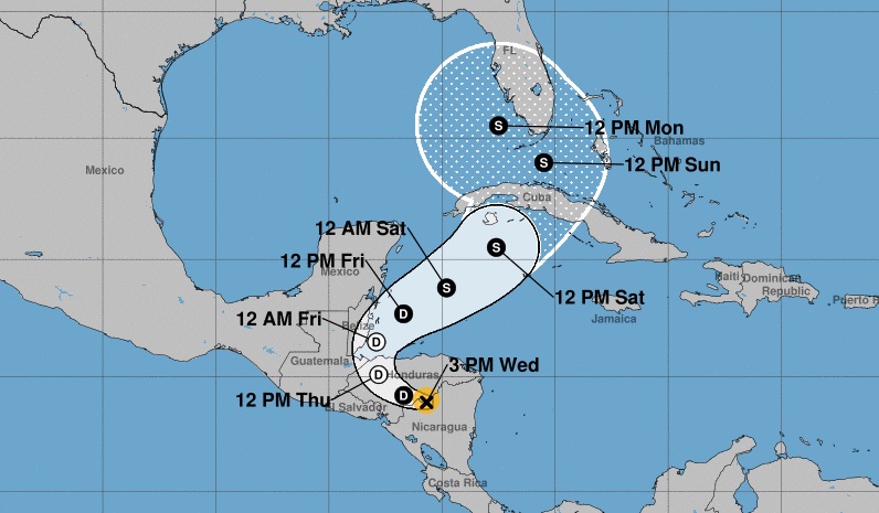 Eta expected to weaken to a tropical depression, sets path to Florida ...