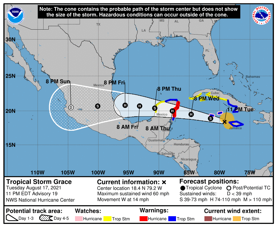 Tropical Storm Grace to move 'near or over' Cayman - Cayman Compass