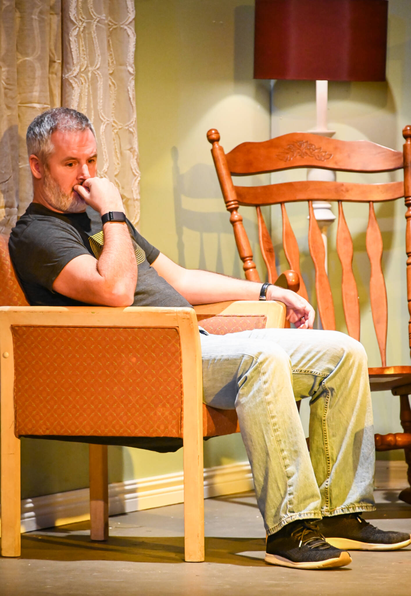 Jonathan (Shane Delaney) has a pensive moment as the story unfolds ...