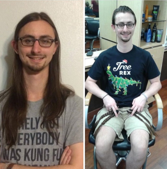 Adam Stoner also donated his hair to The Little Princess Trust in 2019 ...