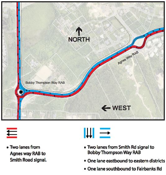 Temporary road layout along Linford Pierson Highway - Cayman Compass