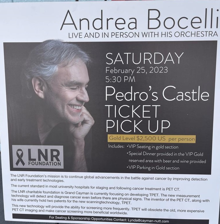 Andrea Bocelli poster - Cayman Compass