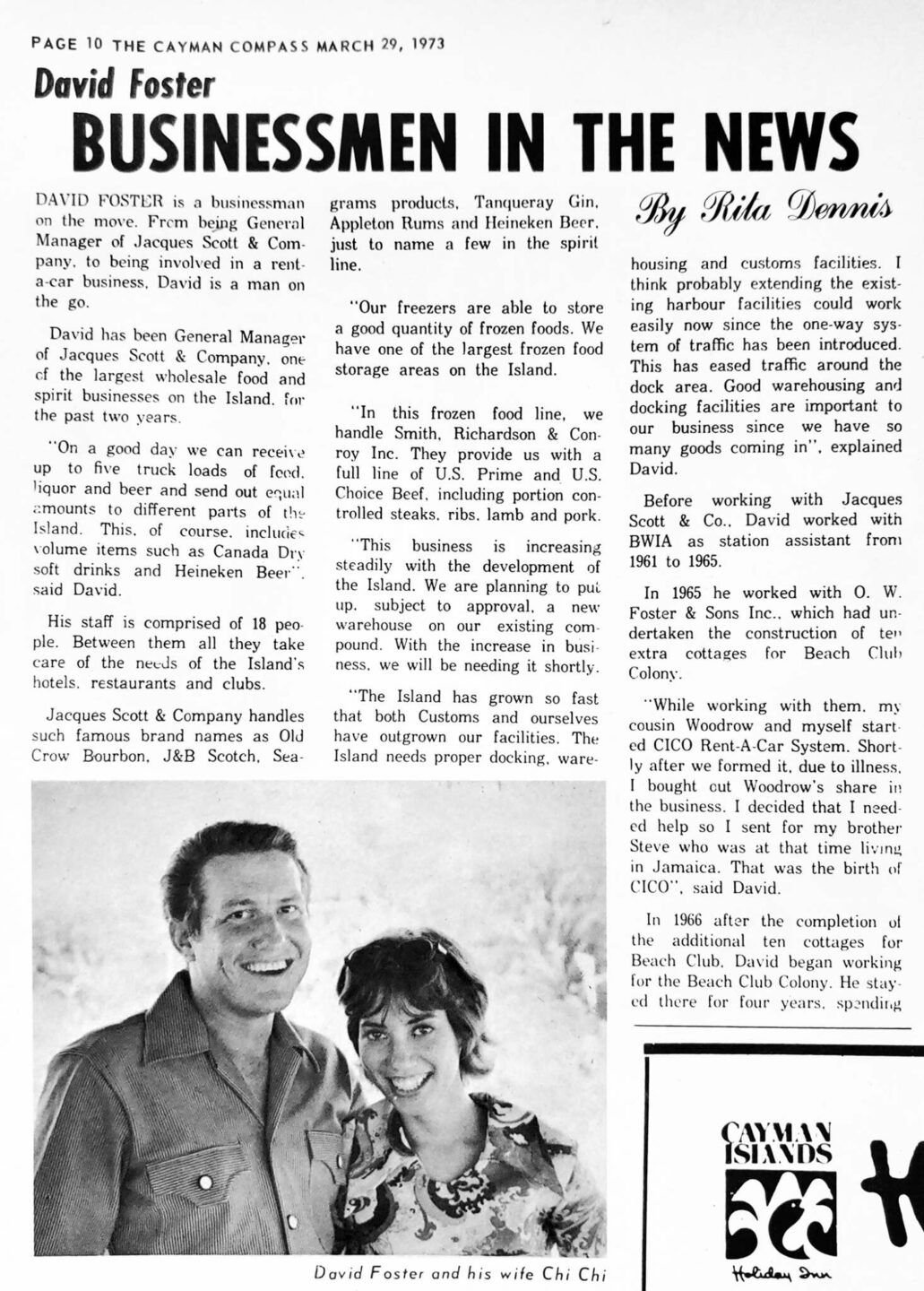 50 years ago: Cayman on US TV, David Foster profiled - Cayman Compass