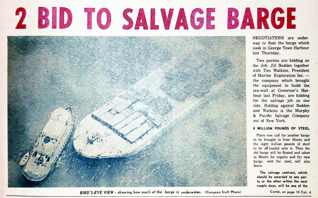 50 years ago: Barge sinks, hard labour for ganja conviction - Cayman ...