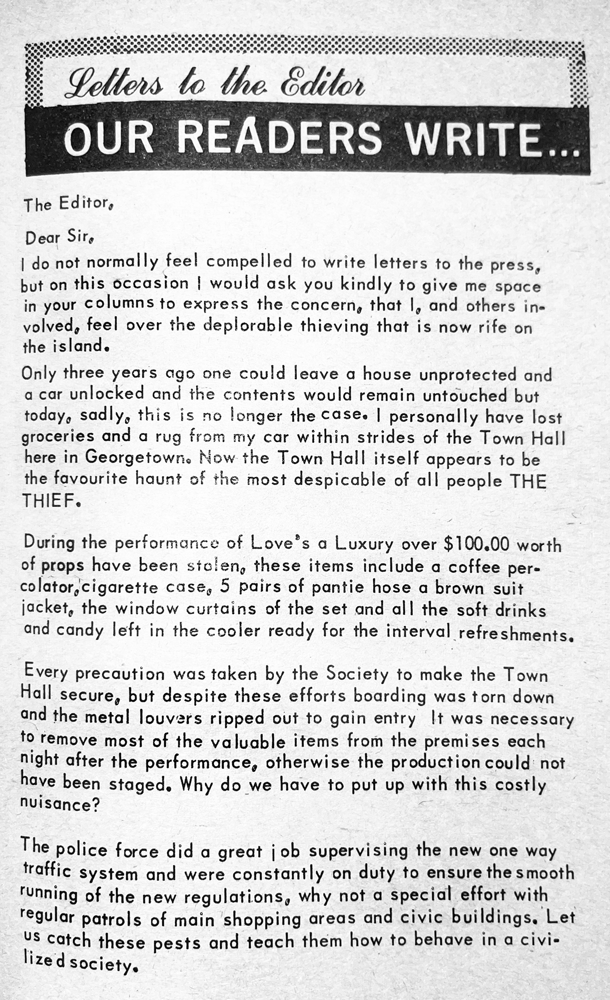 Our readers write - Cayman Compass