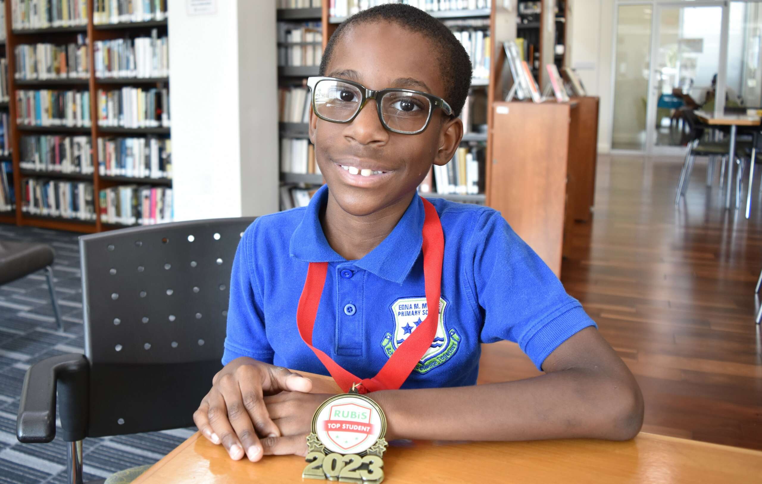 Matthew Moore with his RuBIS top student medal. - Photo: Taneos Ramsay ...