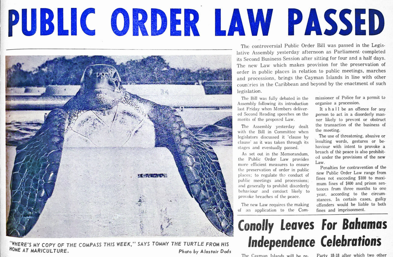 50 years ago: Public Order Law, protecting birds - Cayman Compass