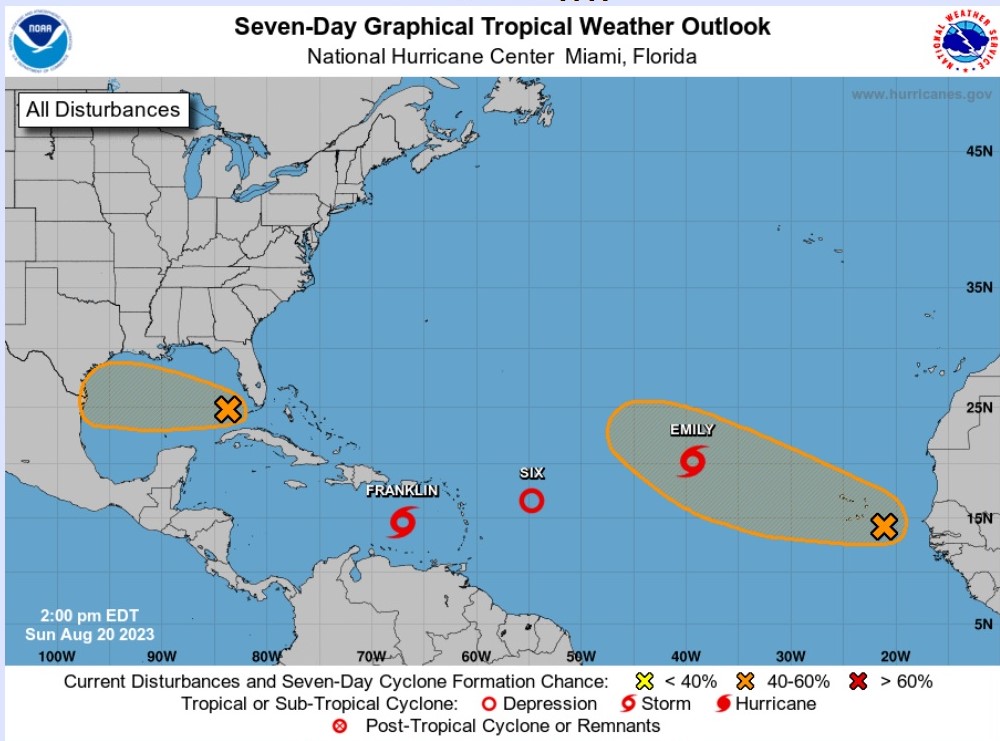 Two named storms among five Atlantic weather systems - Cayman Compass