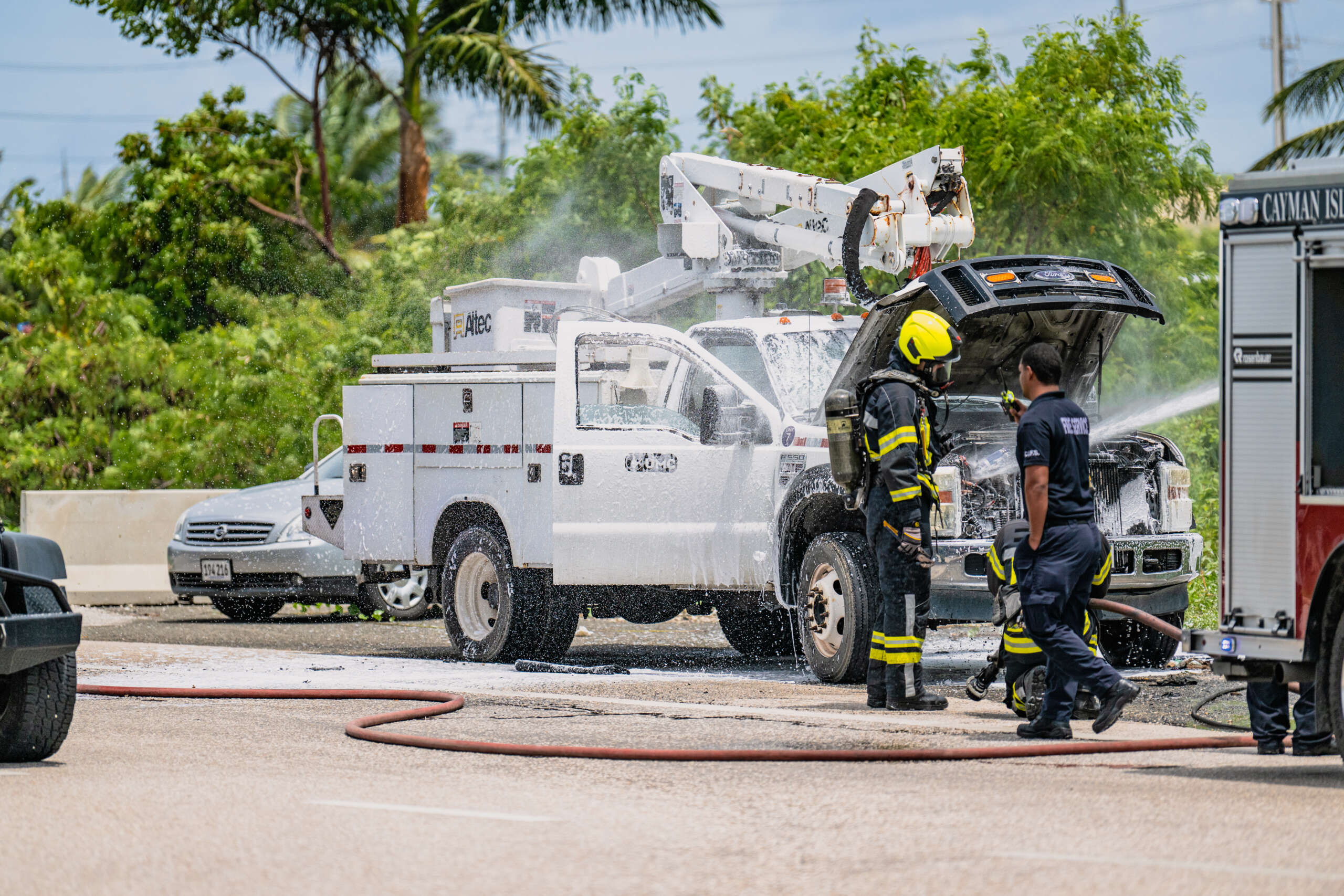 Truck Fire at ALT roundabout-2 - Cayman Compass
