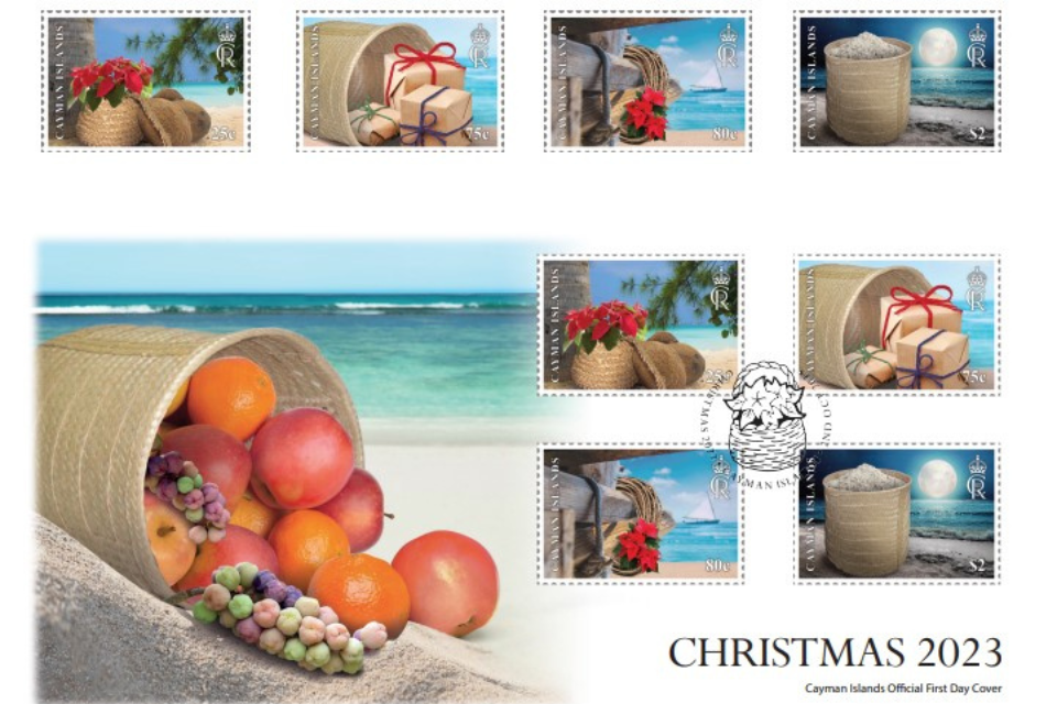 Colourful Christmas stamps feature Cayman thatch work - Cayman Compass