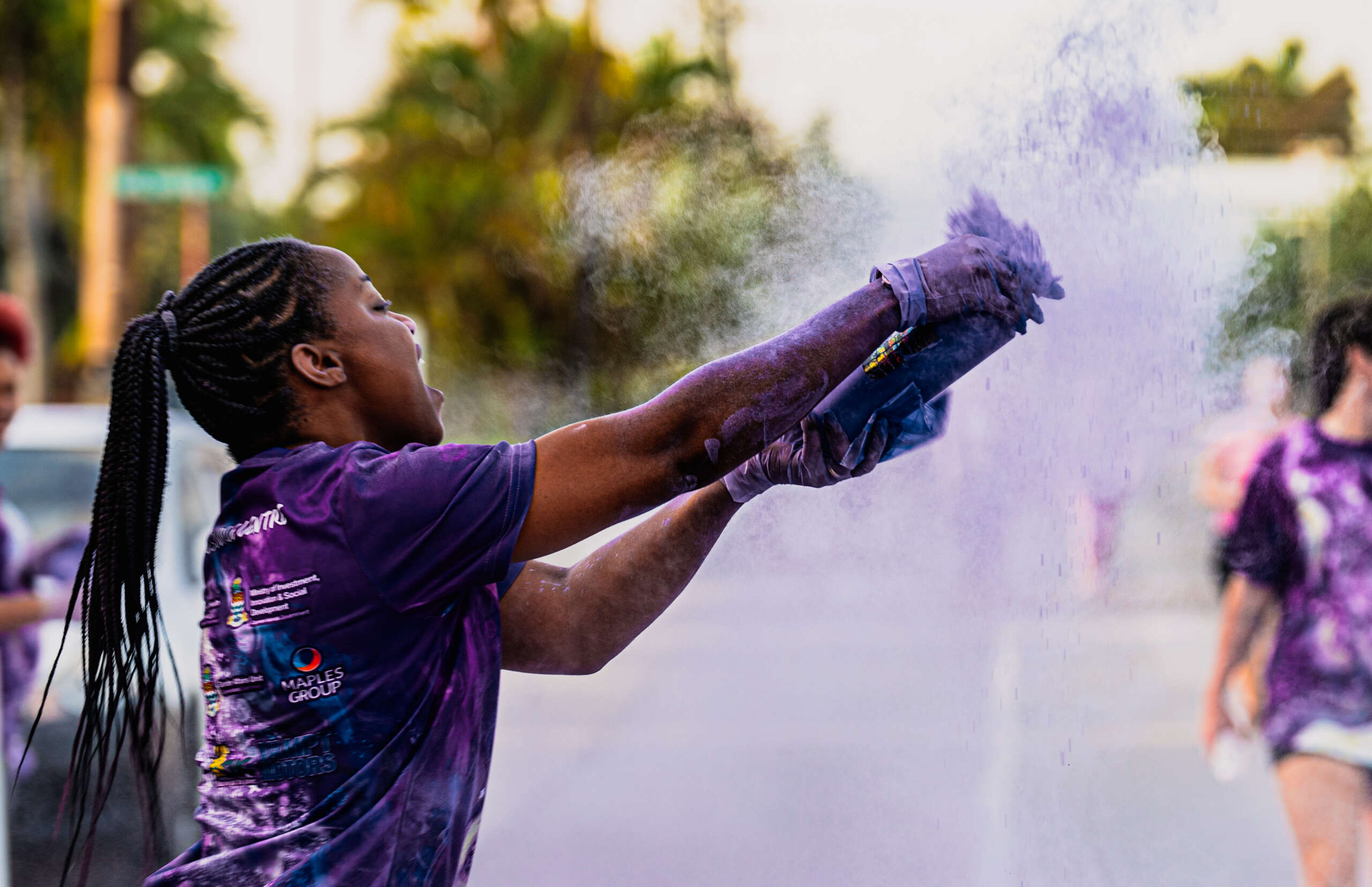 Seven Mile Beach gets a burst of Colour Me Purple - Cayman Compass