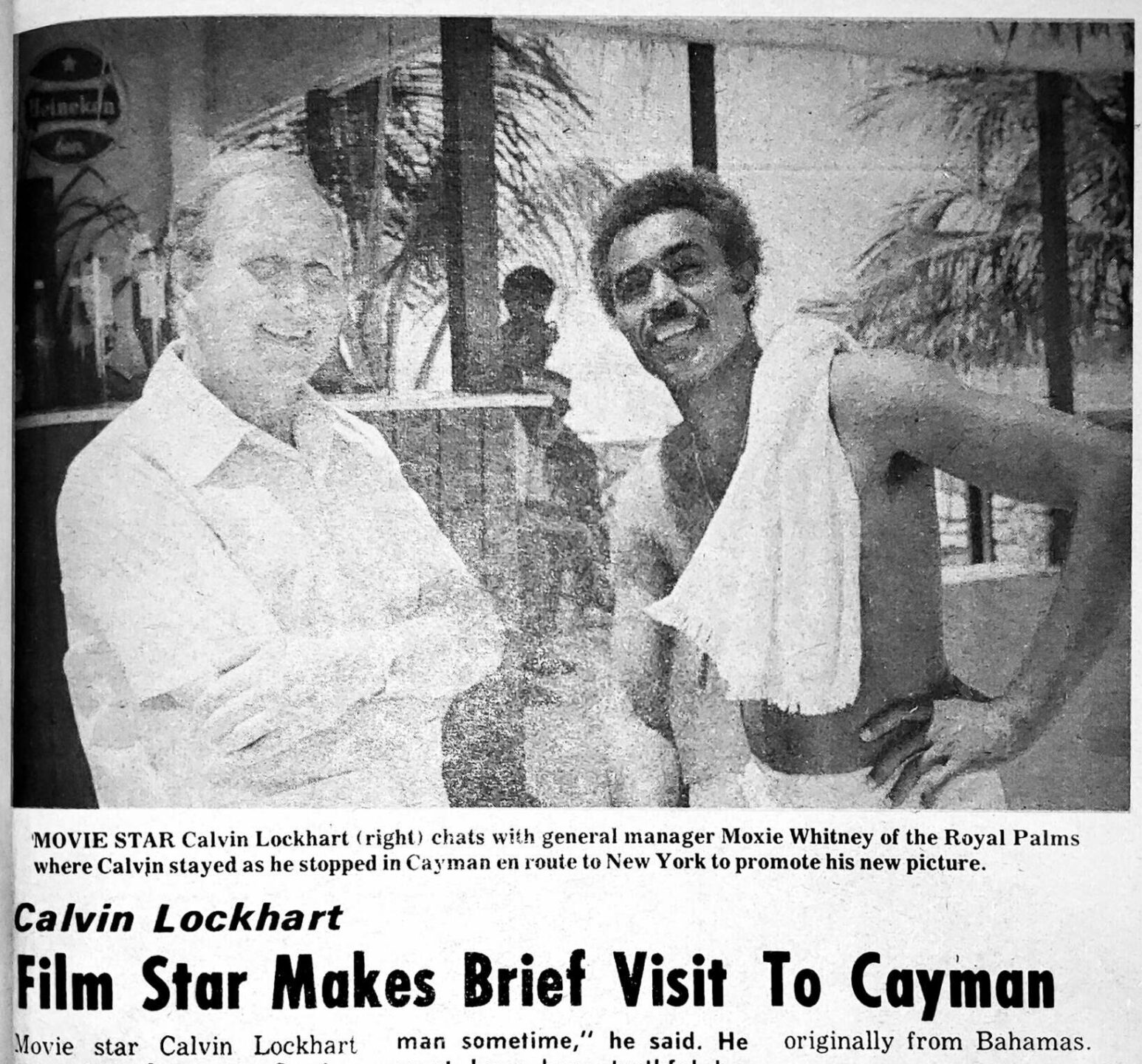 50 years ago: Movie star visits; Cayman Pilot found - Cayman Compass