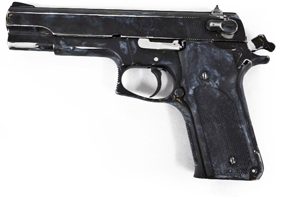 Police recovered this handgun from a vehicle that had crashed in ...