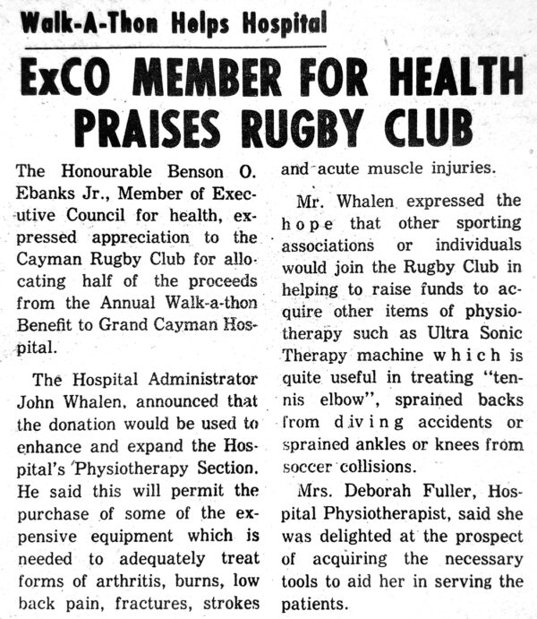 50 years ago: Fundraising for the hospital; filming ICCI students ...