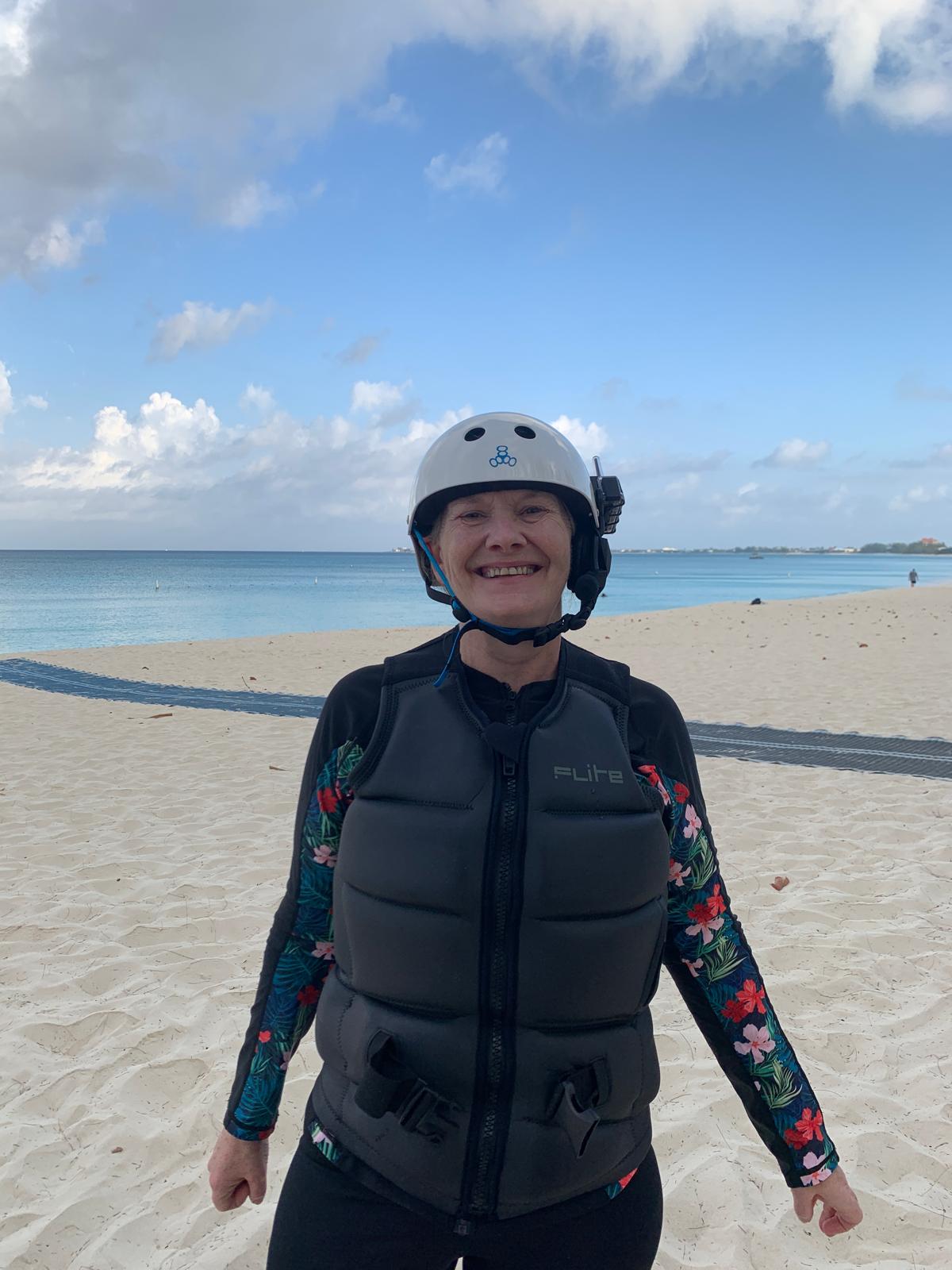 Governor Jane Owen tests the waters with eFoil board