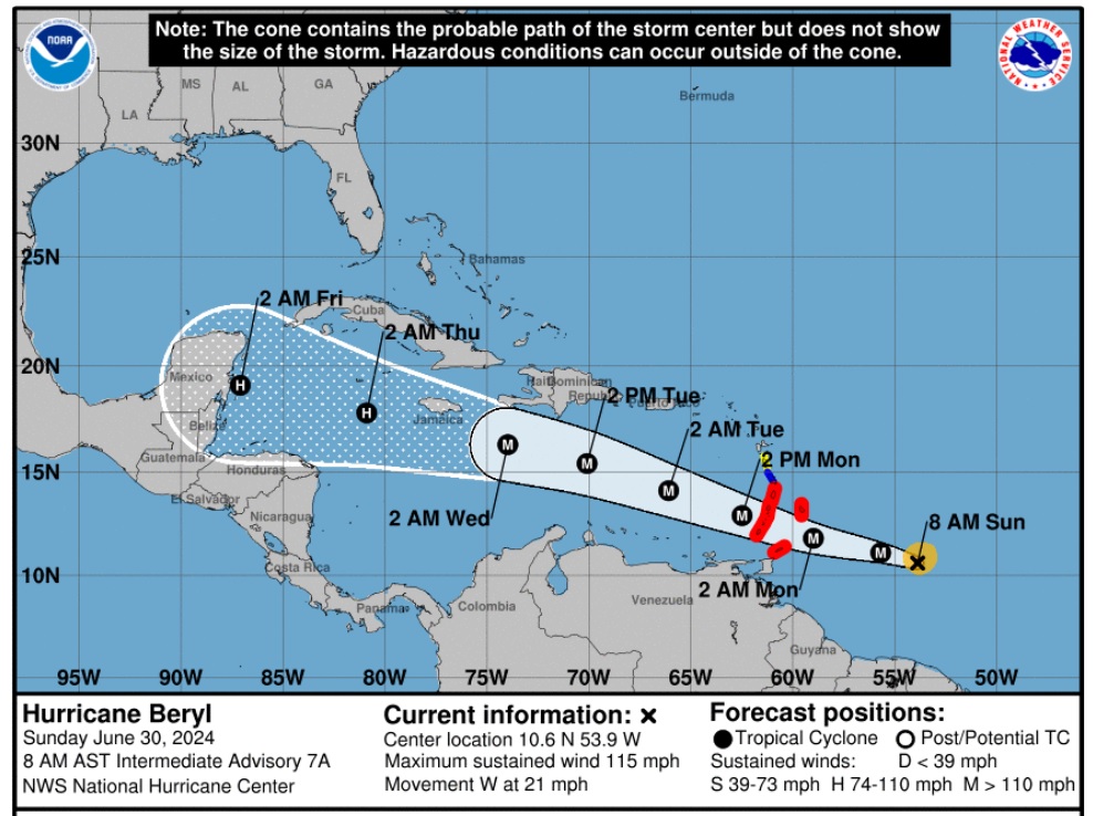 Beryl 30 June 8am AST - Cayman Compass