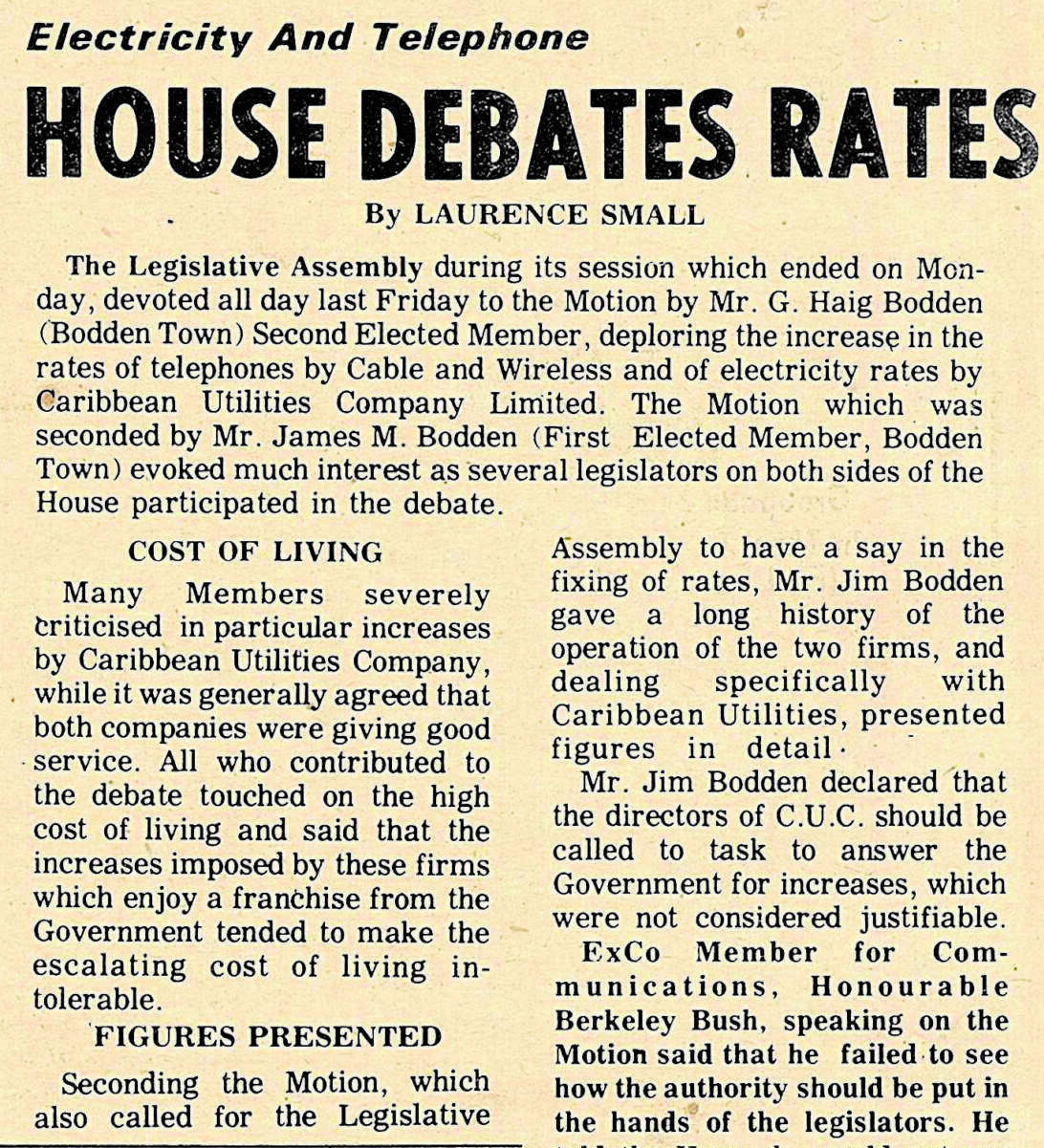 50 years ago: Electricity and telephone rates; hit by lightning ...