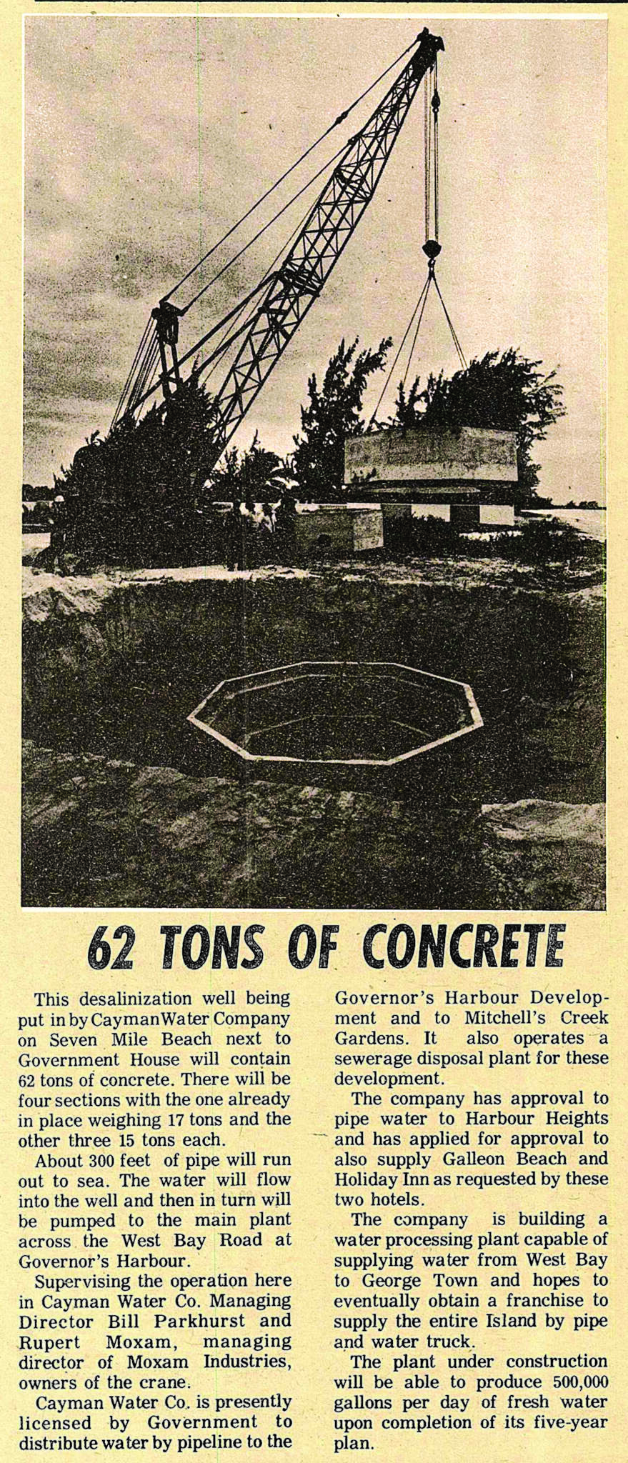 50 years ago: Desalinisation well; Andy Martin wins music trophy ...