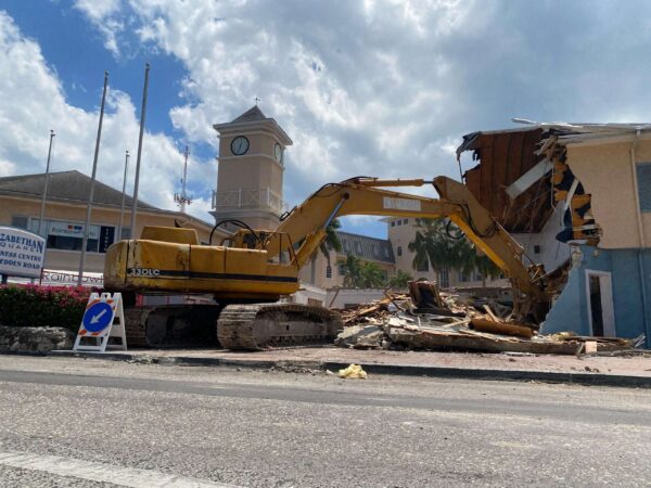 Front of Elizabethan Square demolished to open up courtyard access ...