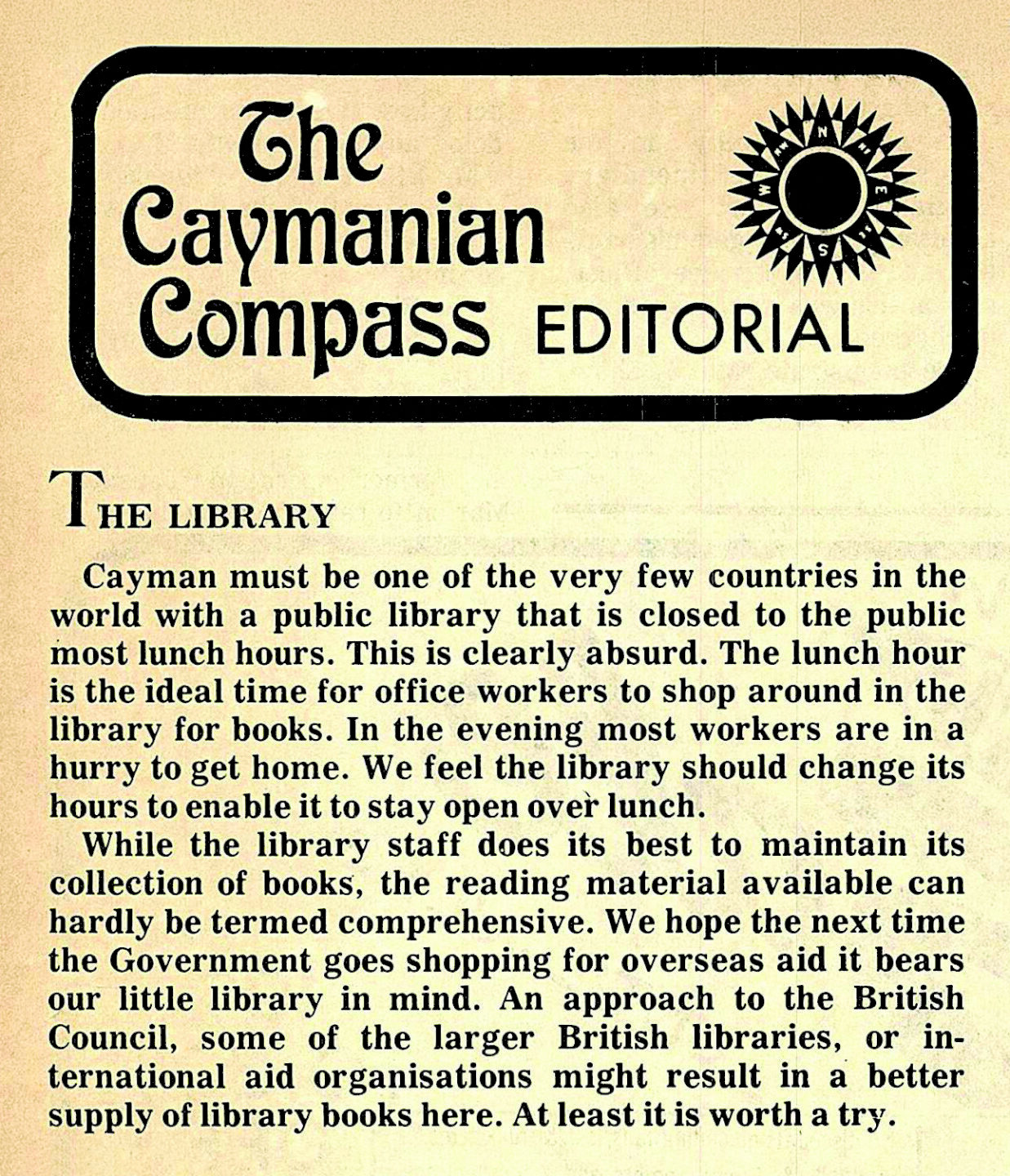 50 years ago: Upside-down mosquito plane; keep the library open ...