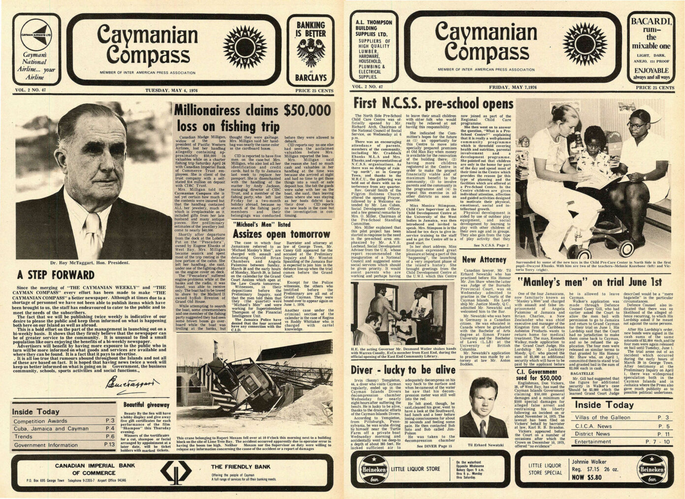 50 years ago: Twice weekly editions start, lost handbag with $50K and ...