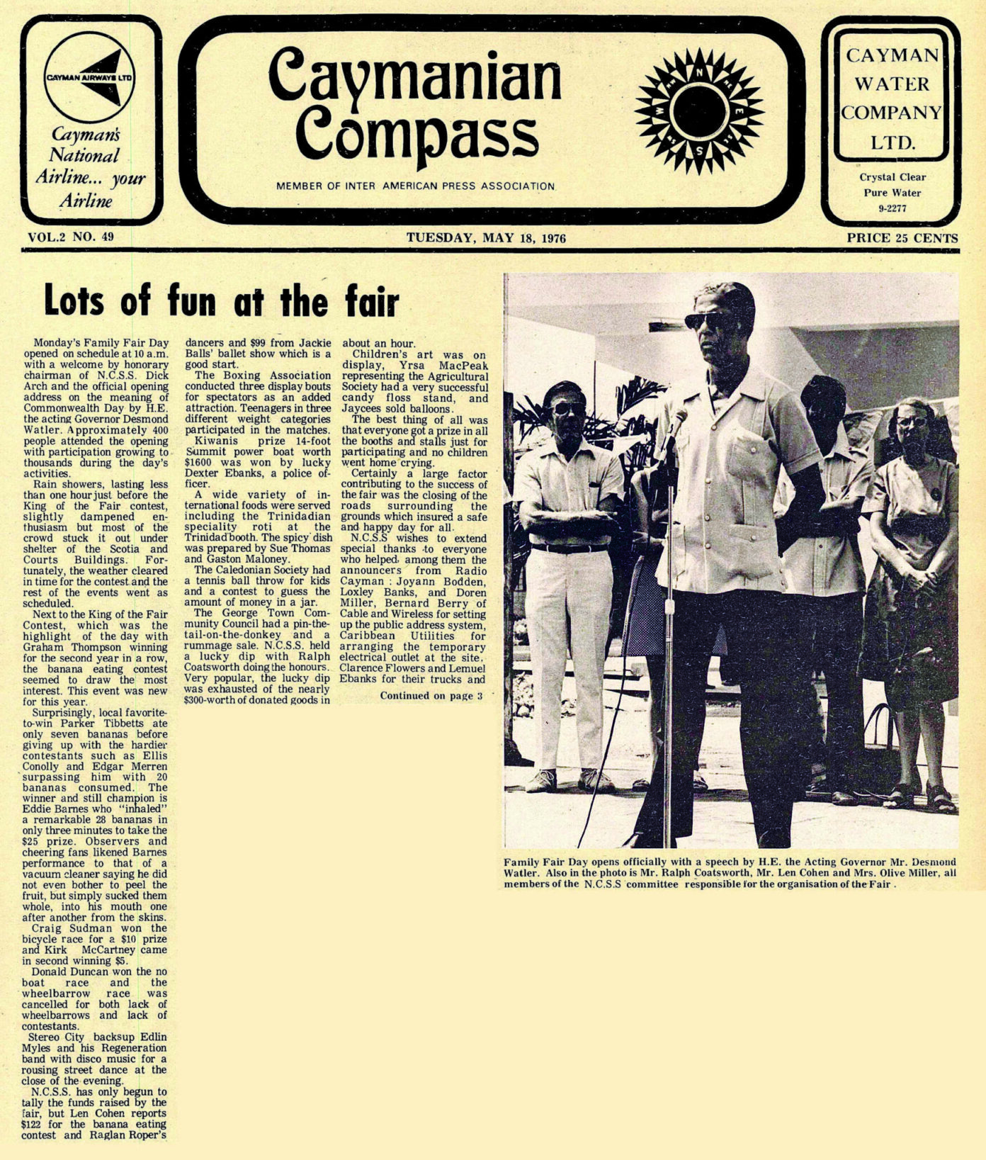 50 years ago: Family Fair Day features champion banana eater likened to ...